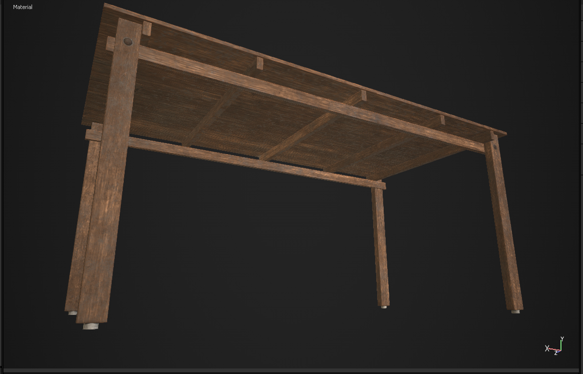 wooden table obj