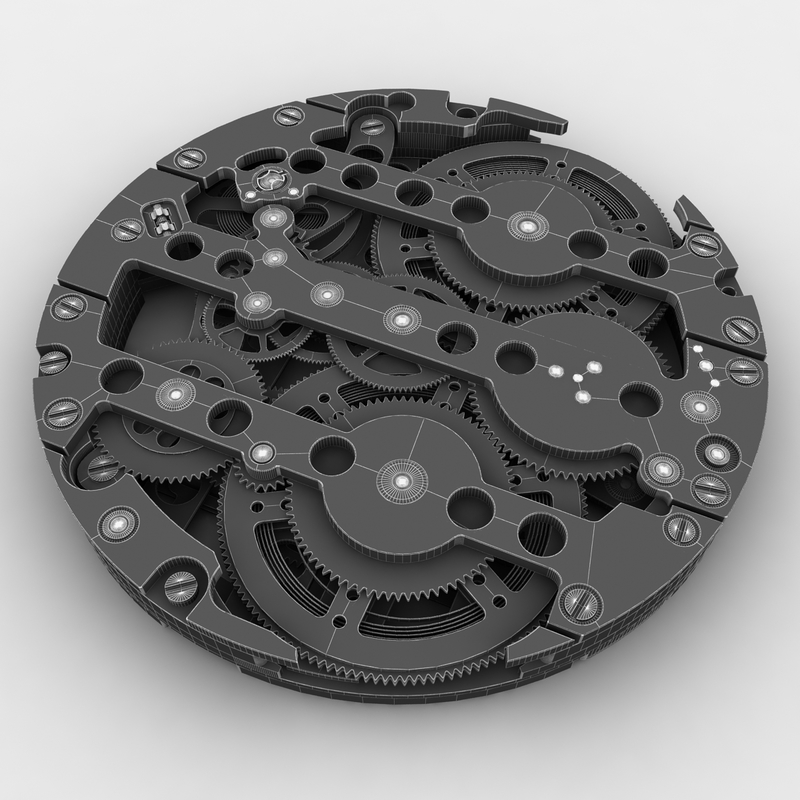 3d watch mechanism