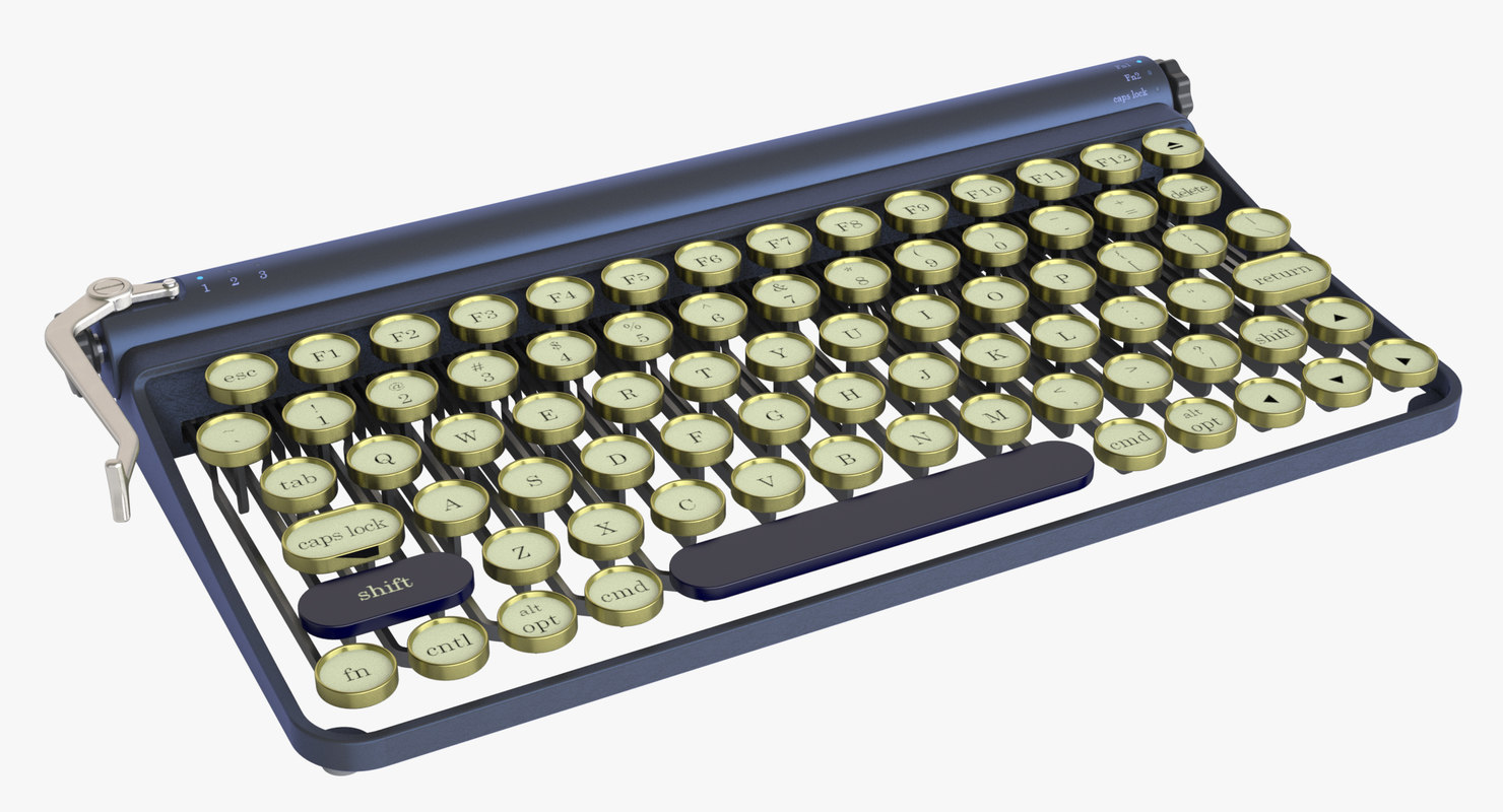 max photoreal antique keyboard