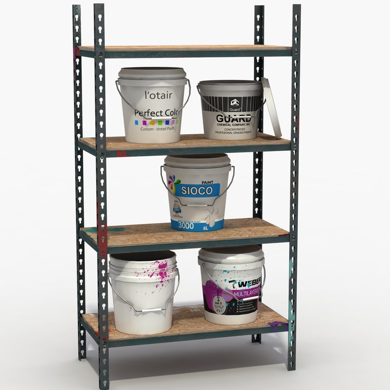 paint buckets shelves max