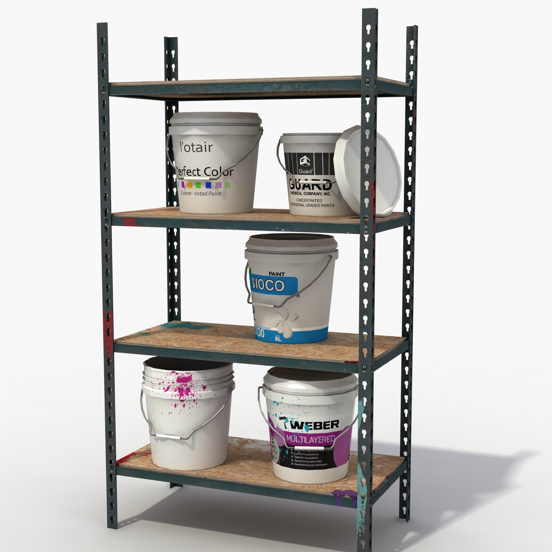 paint buckets shelves max