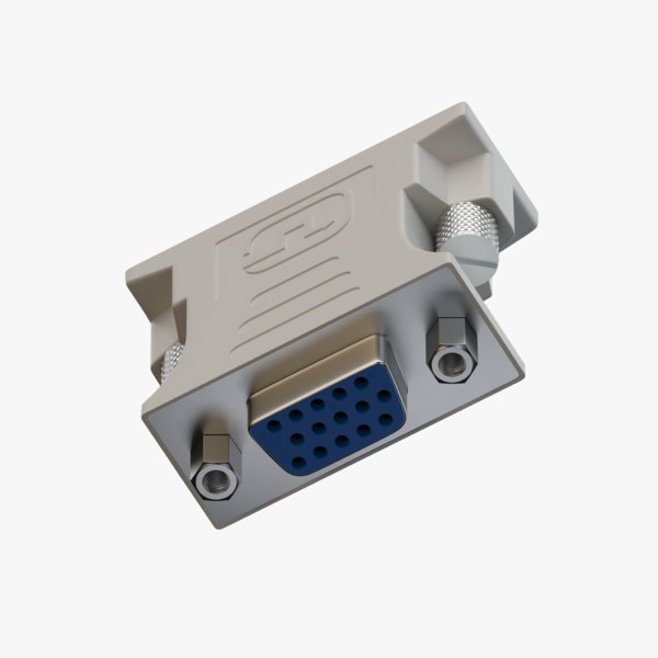 dvi-i dual link vga 3d model