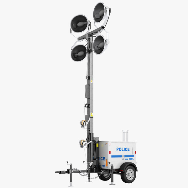 Police Light Tower Mast Anhänger 3D-Modell - TurboSquid 1140487