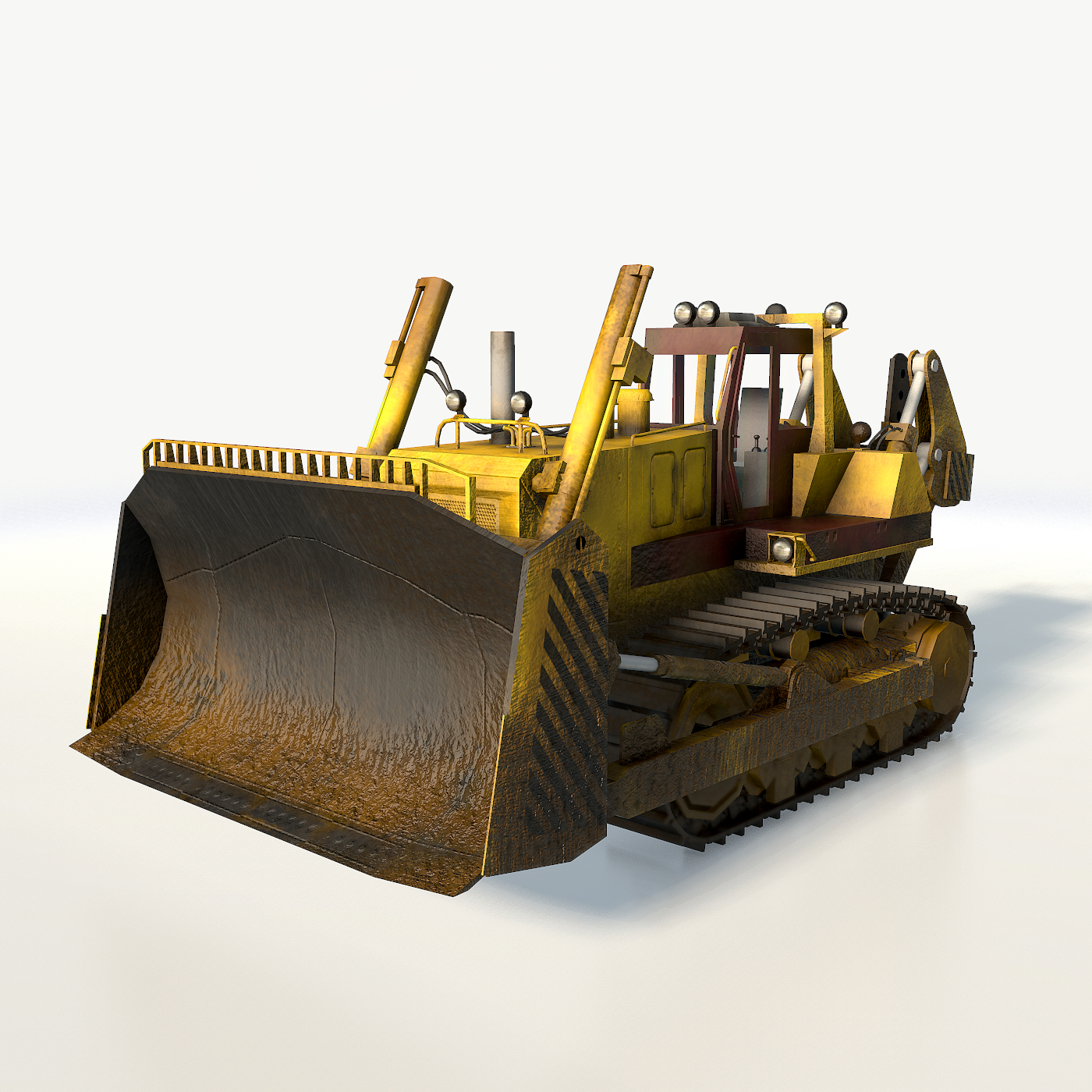 3d model of bulldozer dozer