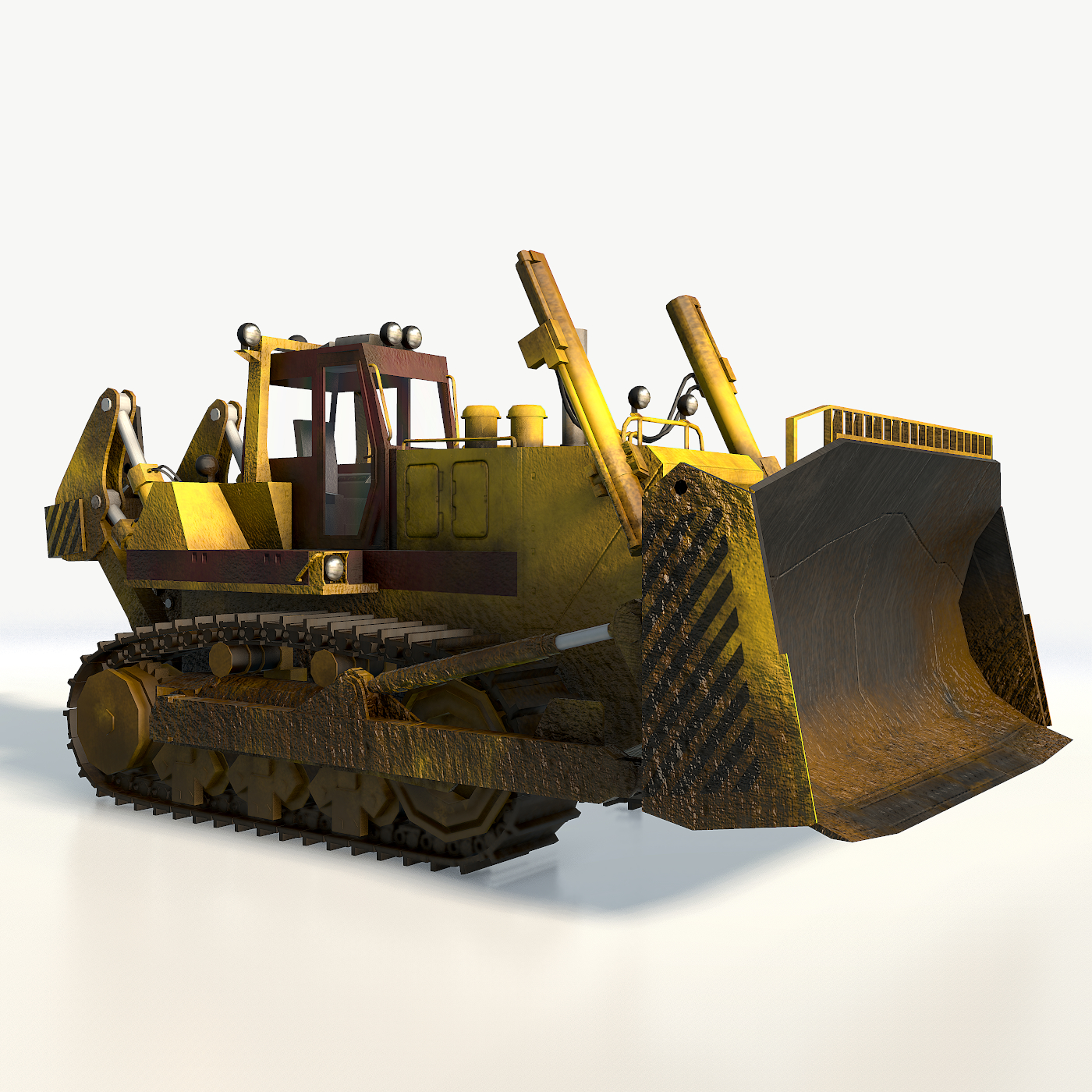 3d model of bulldozer dozer