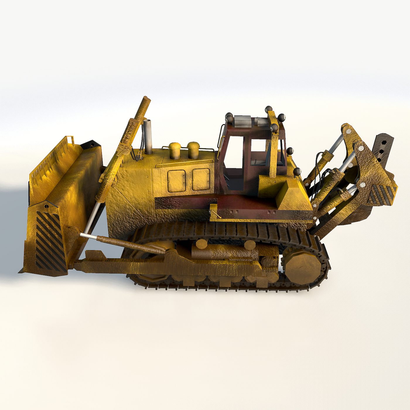 3d model of bulldozer dozer