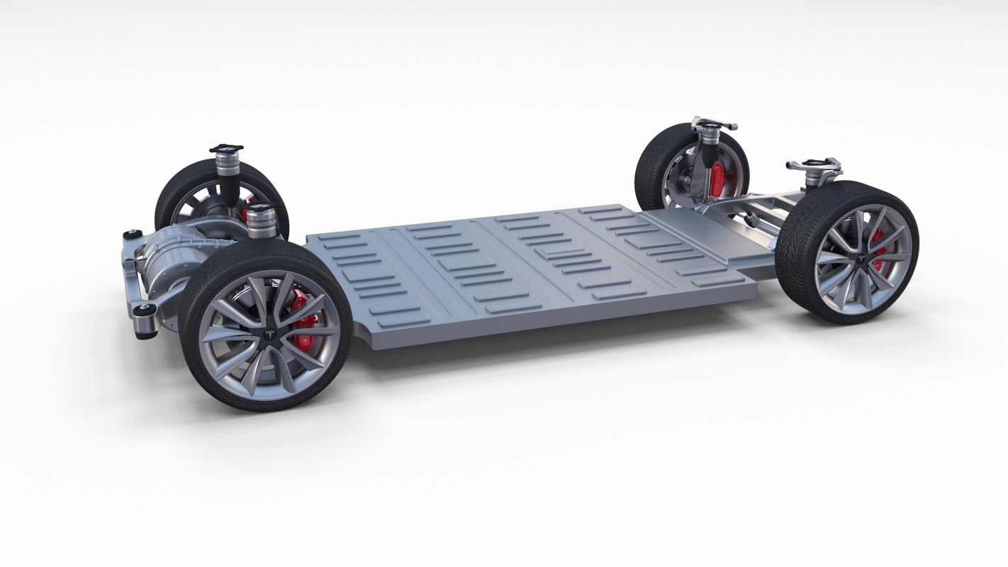 obj tesla 3 chassis