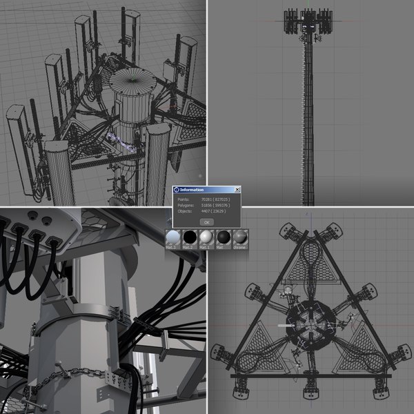 cell tower 3d model