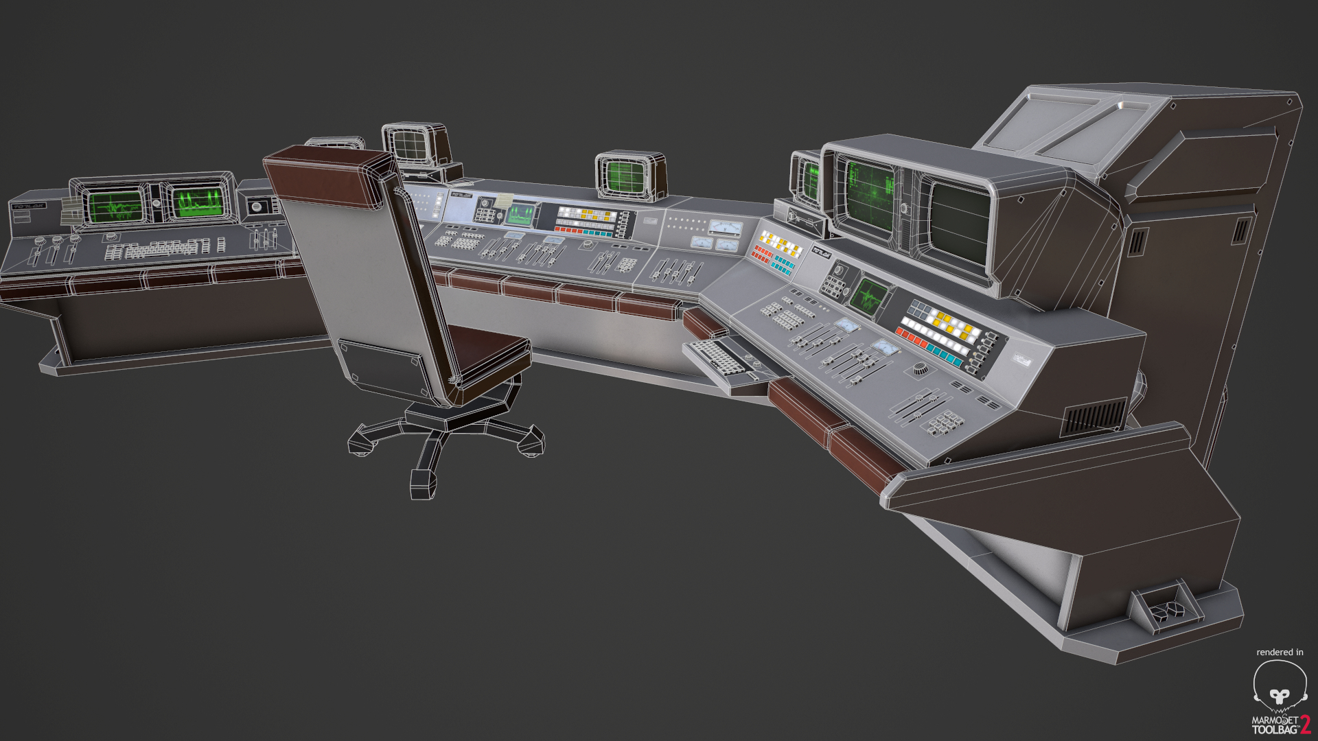 max sci fi control desk