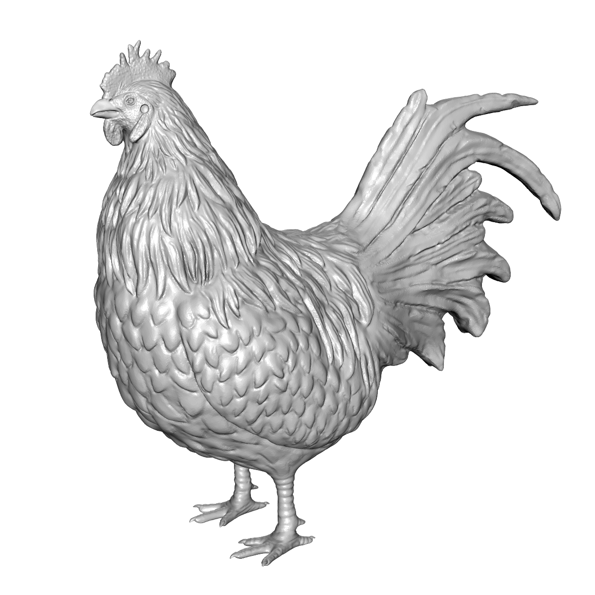 3d model chicken print cnc