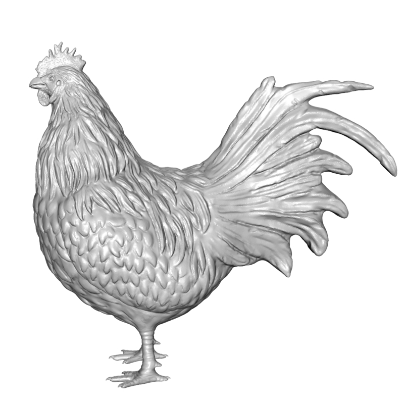 3d model chicken print cnc