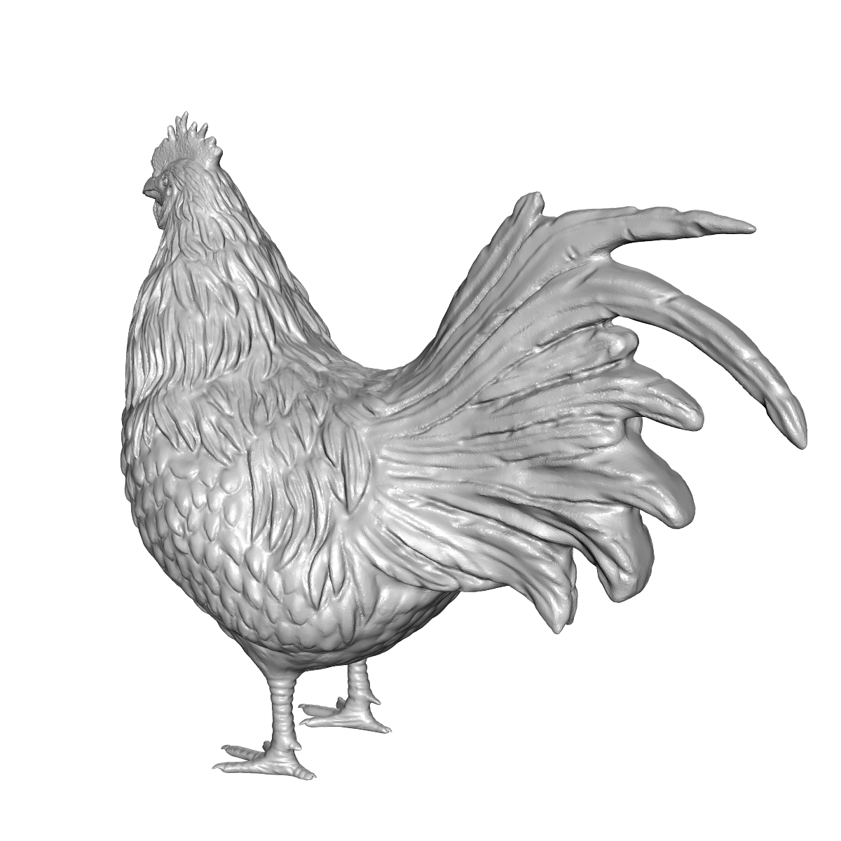 3d model chicken print cnc