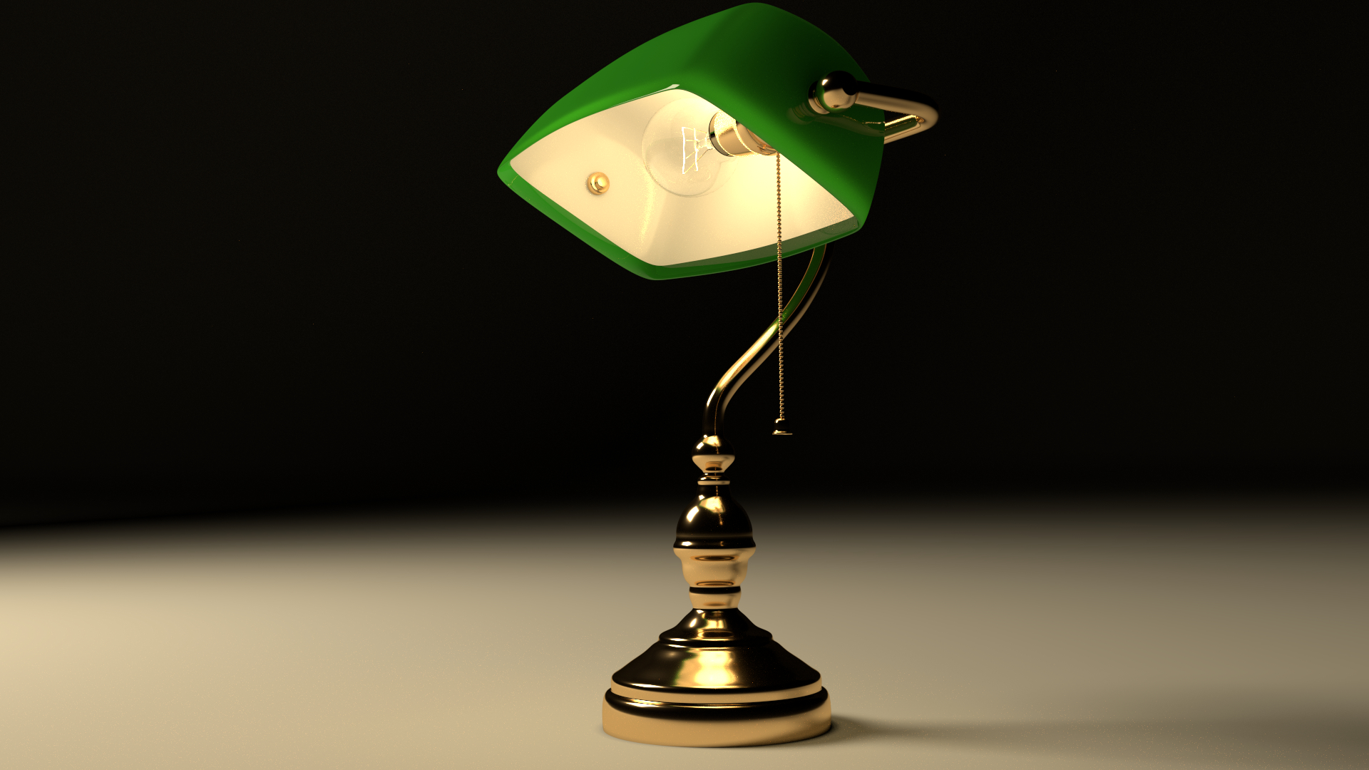 obj banker lamp