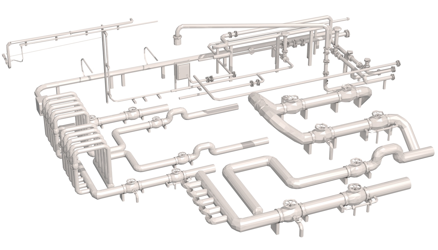 pipes 3d model