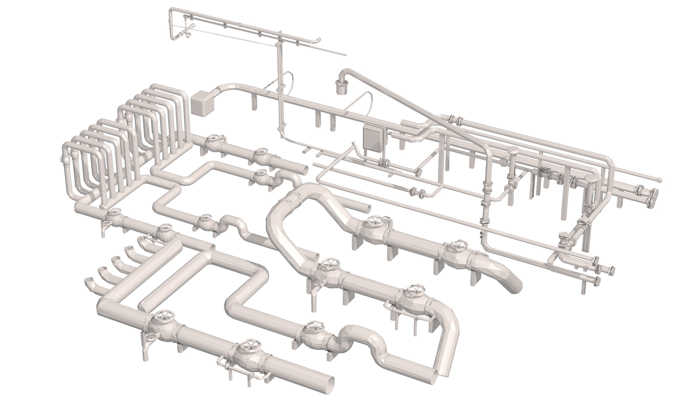pipes 3d model