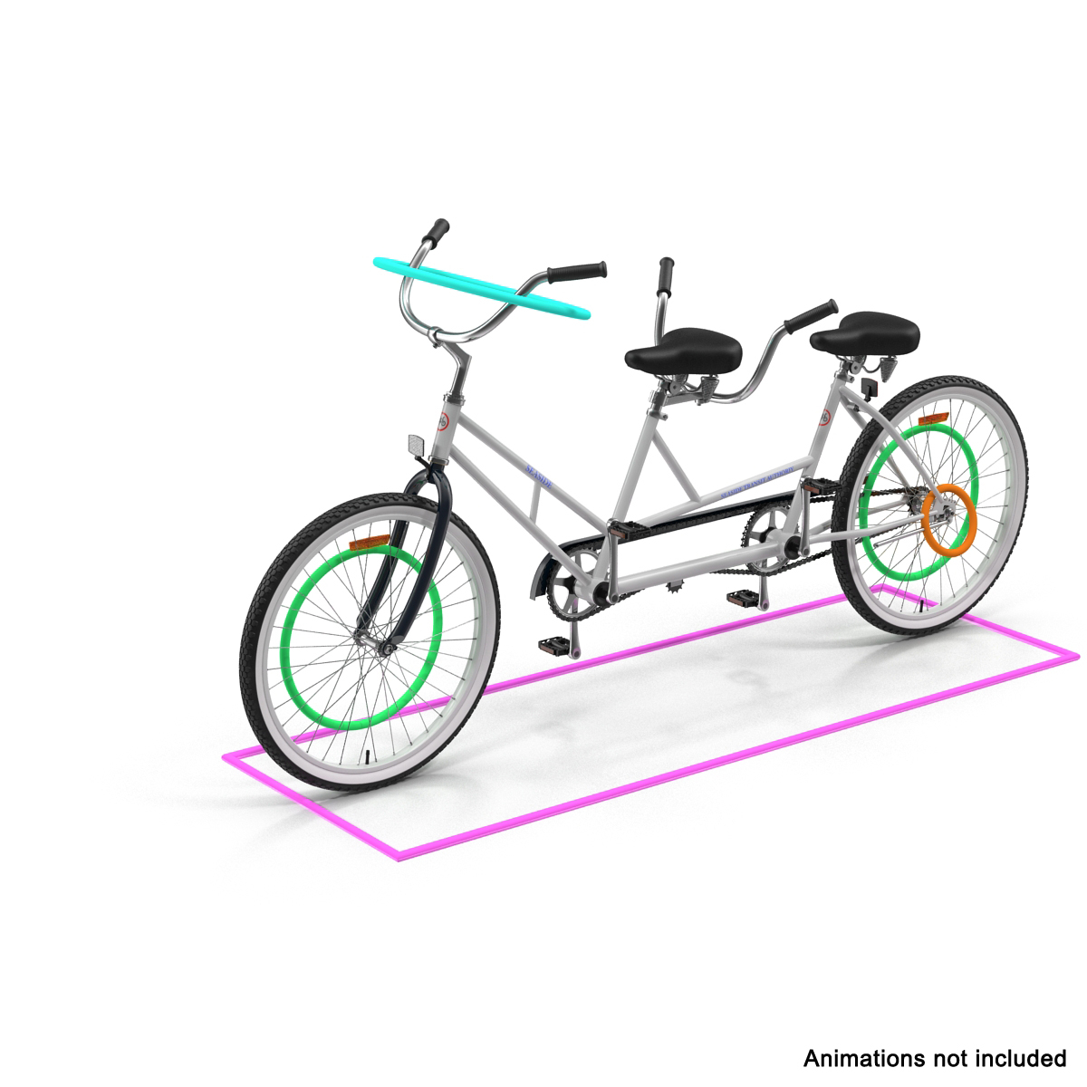 3d model bikes 3 rigged bicycle