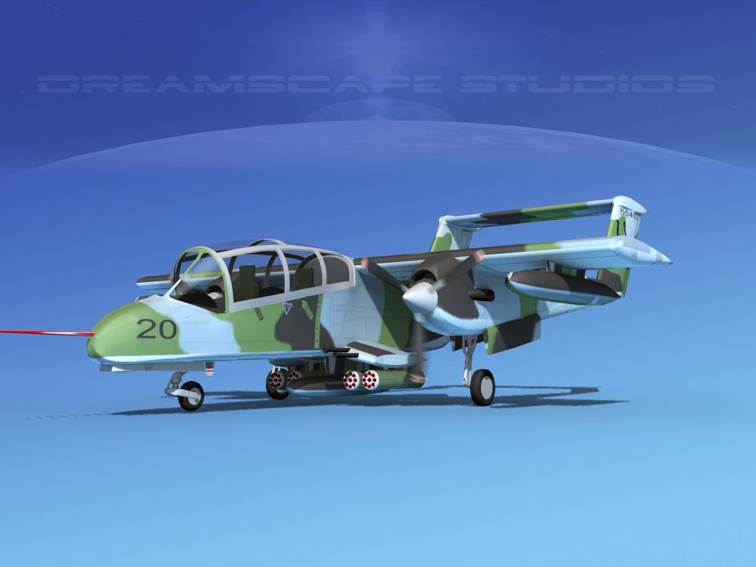 propellers rockwell ov-10 bronco 3d model