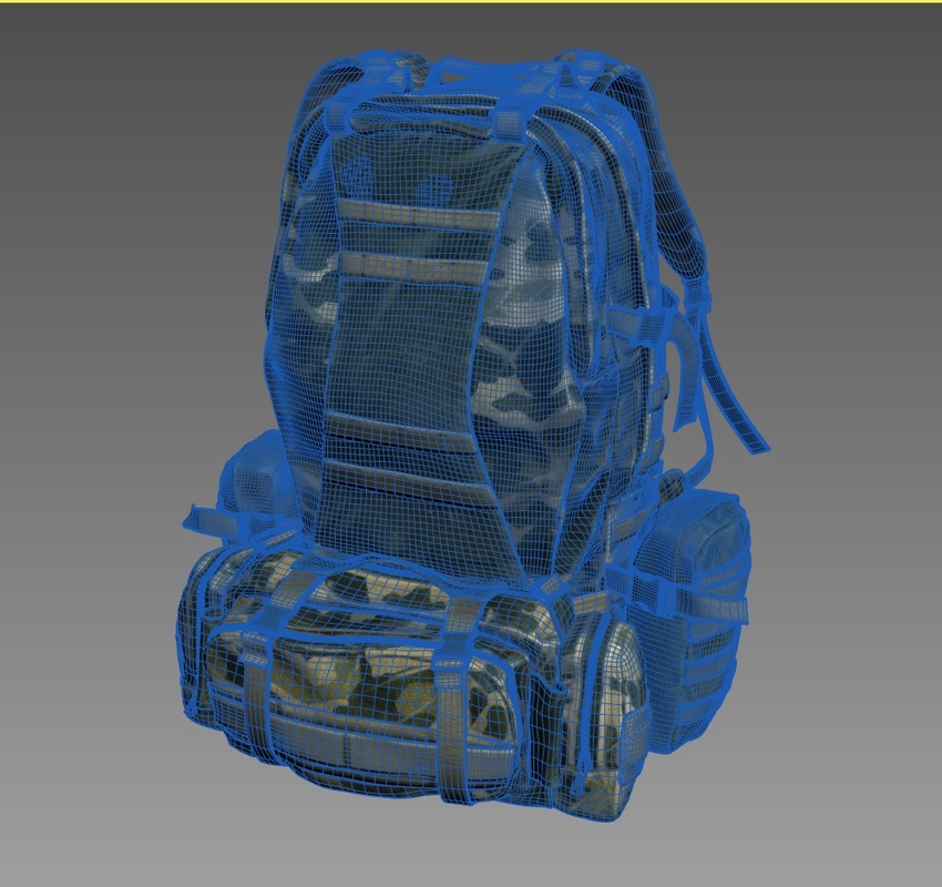 3d model of backpack