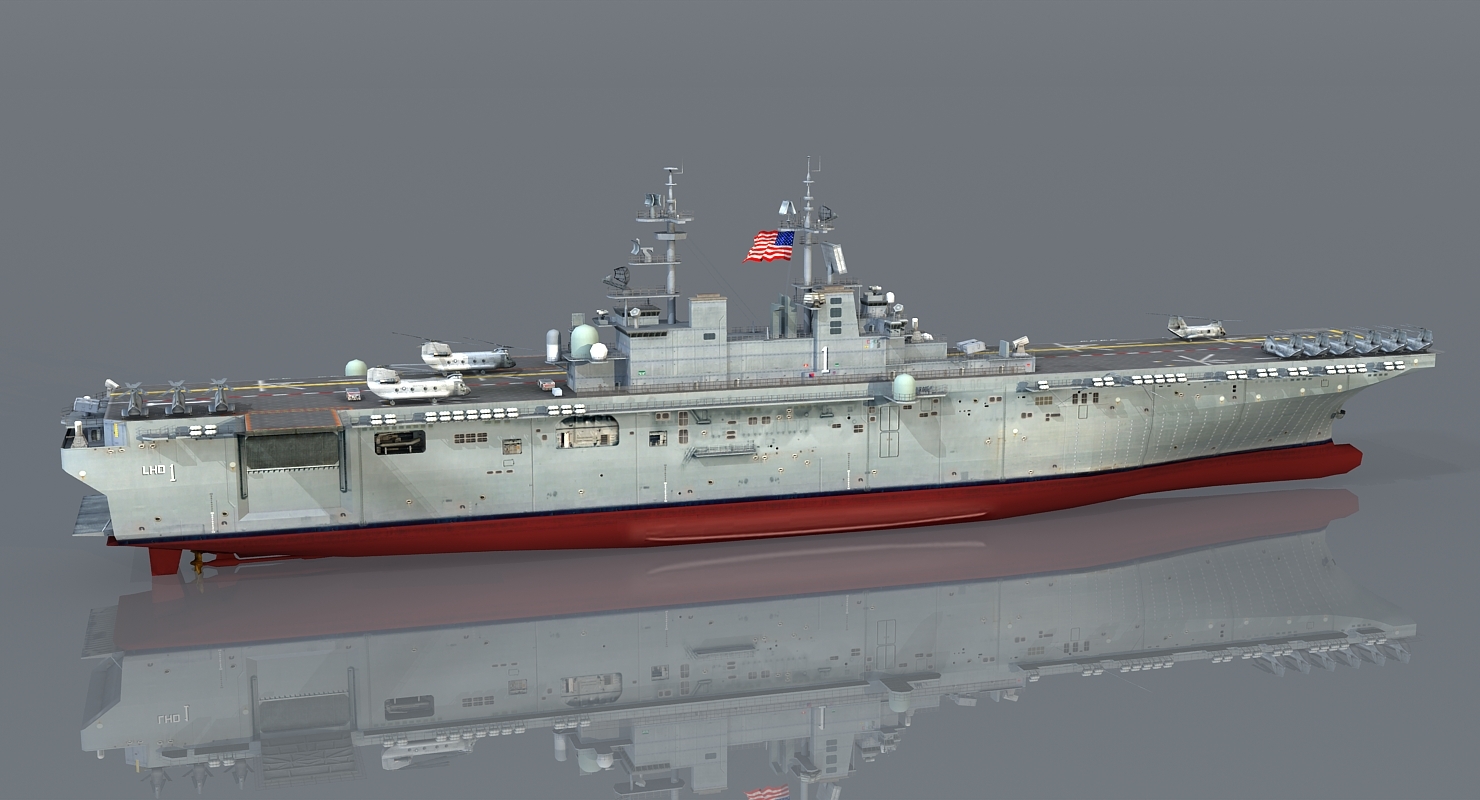 uss wasp lhd 3d max