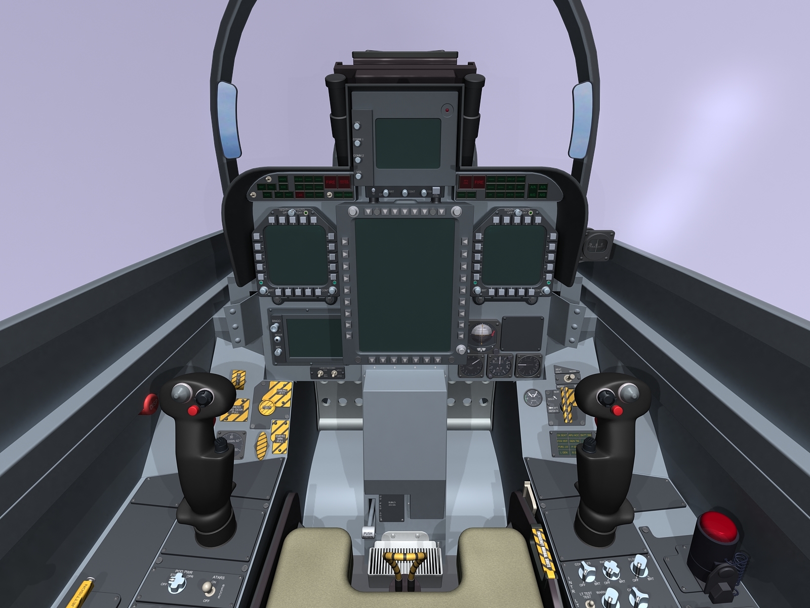 3d super hornet cockpit fuselage