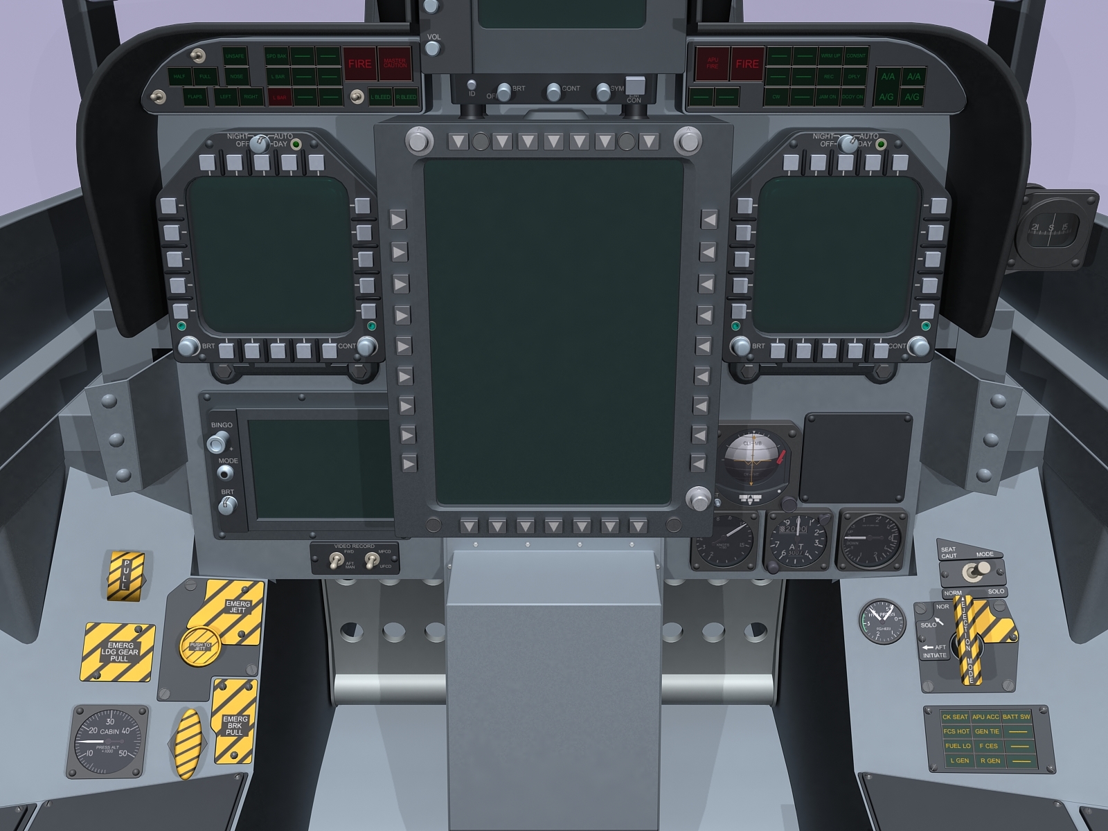 3d super hornet cockpit fuselage
