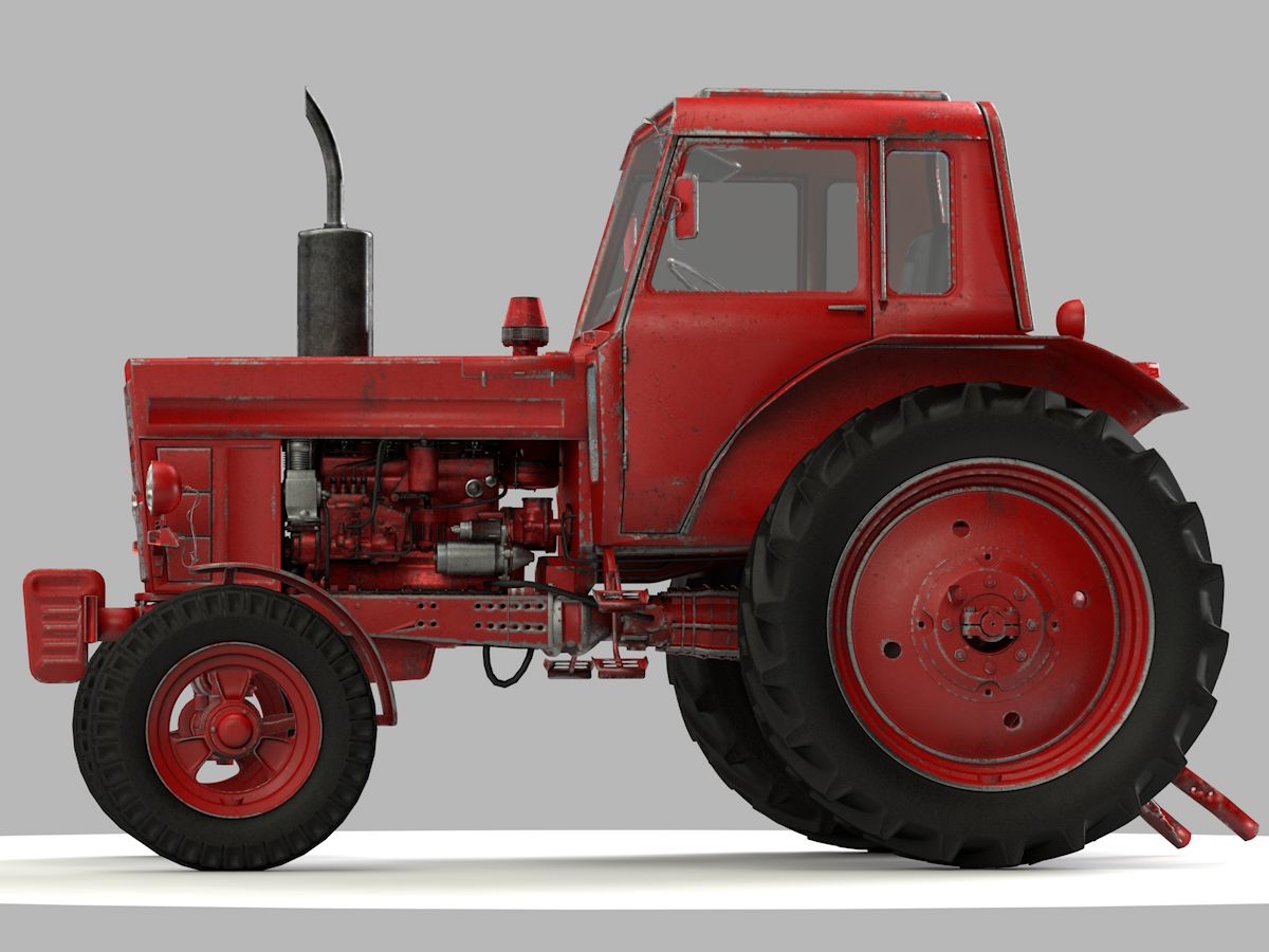 Rostiger Traktor MTZ-82 3D-Modell - TurboSquid 1141454