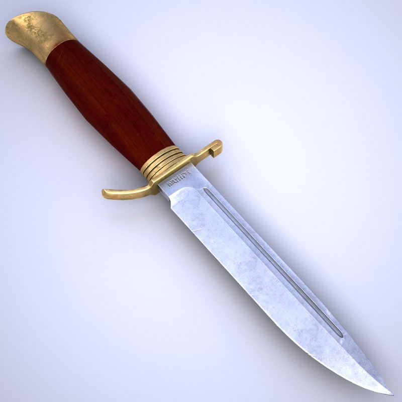 3d model realistic knife nkvd