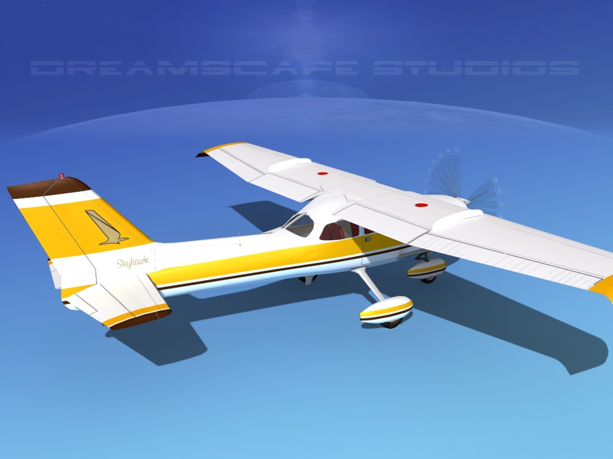 cessna 172 stol skyhawk 3d model
