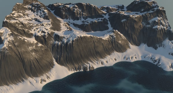 3d model arctic landscape mountain