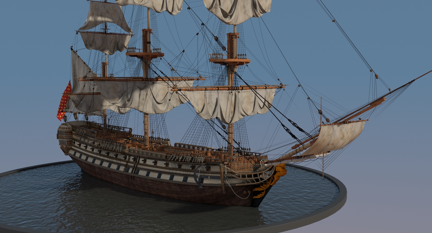 galleon realistic prop 3d model