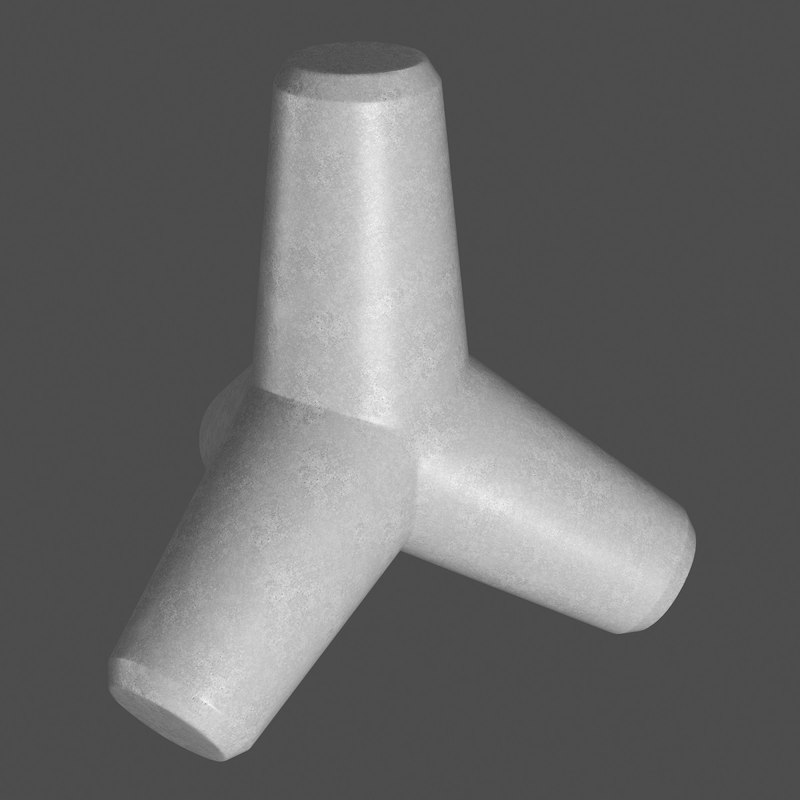 tetrapod concrete structure 3d model
