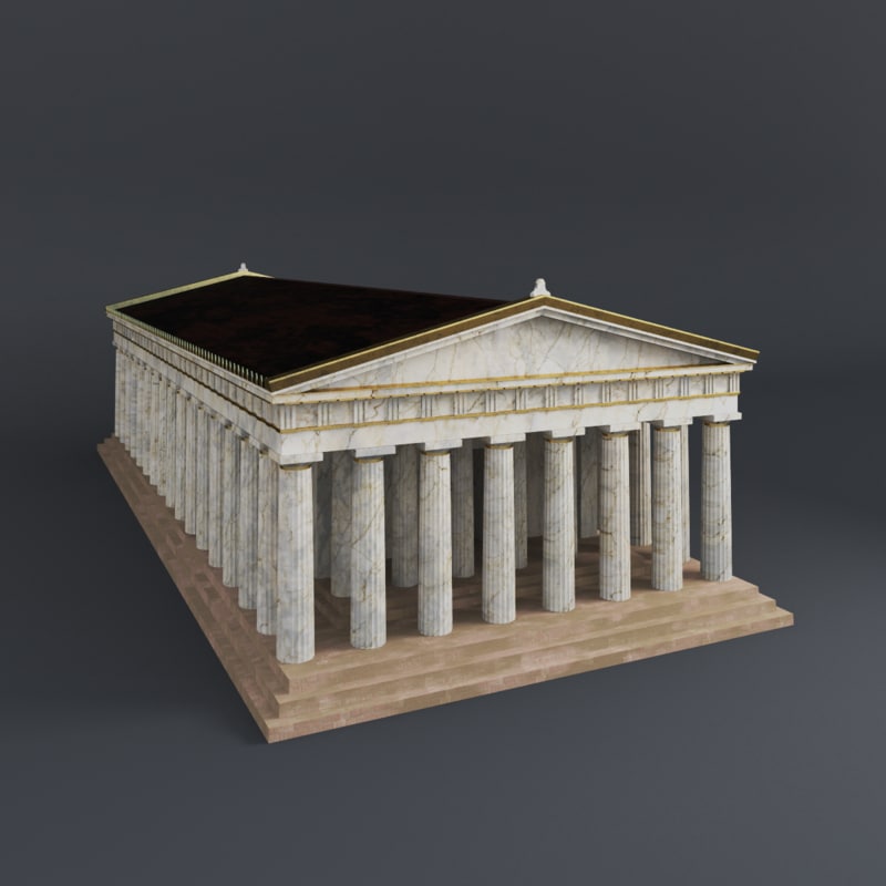 3d temple greek model