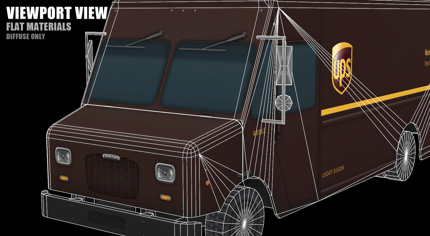 3D ups delivery truck | 1142568 | TurboSquid