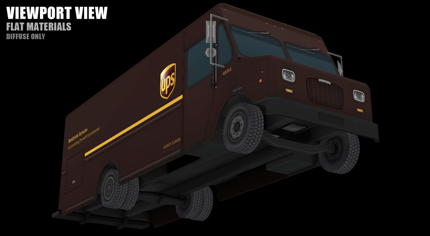 3D ups delivery truck | 1142568 | TurboSquid
