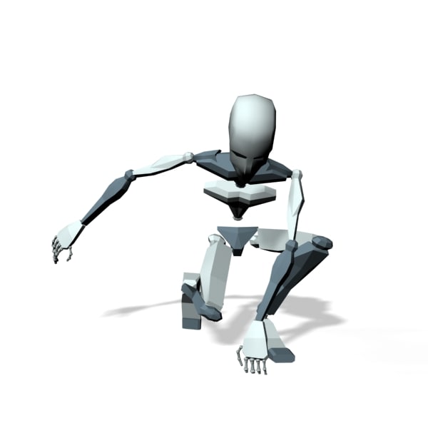 Motion Character Studio Biped skeleton animation data