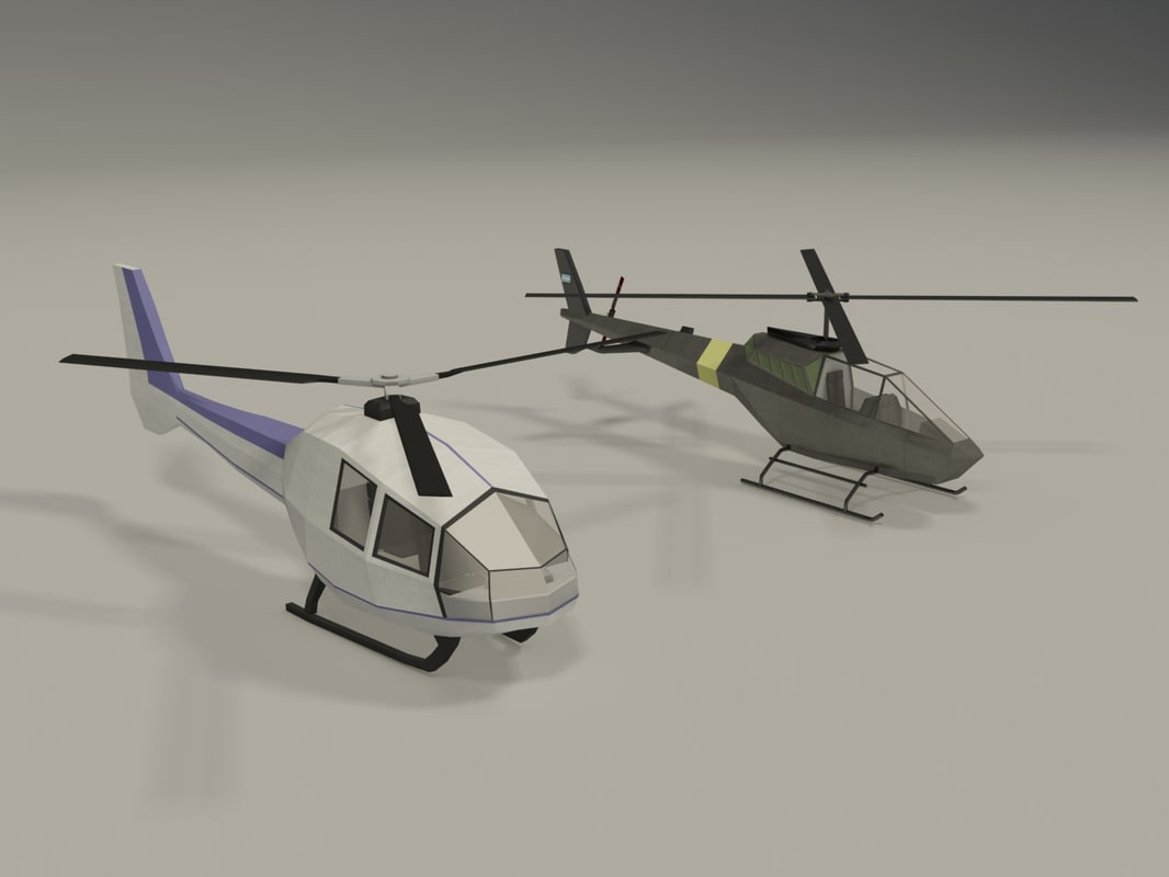 3d helicopters model