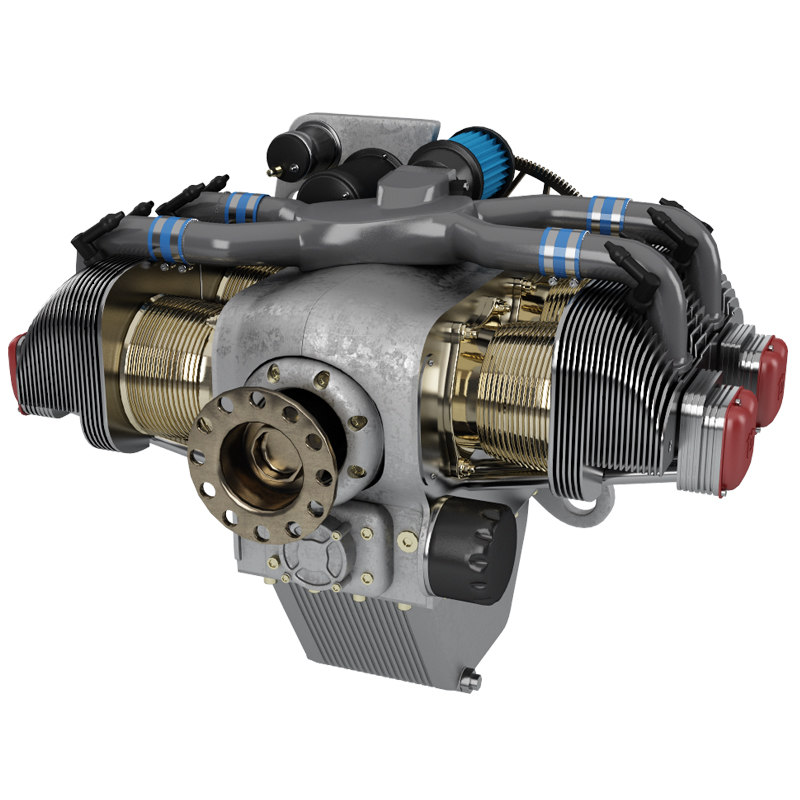 3D piston aircraft engine model | 1146634 | TurboSquid