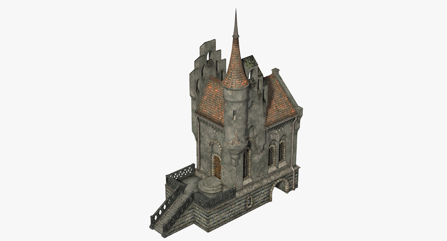 gothic house build 3d model
