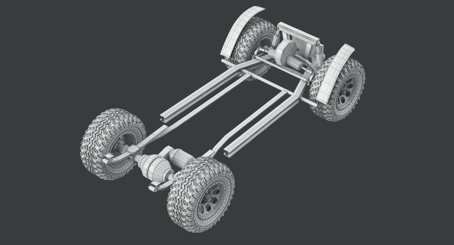 Golf car chassis frame 3D - TurboSquid 1149481