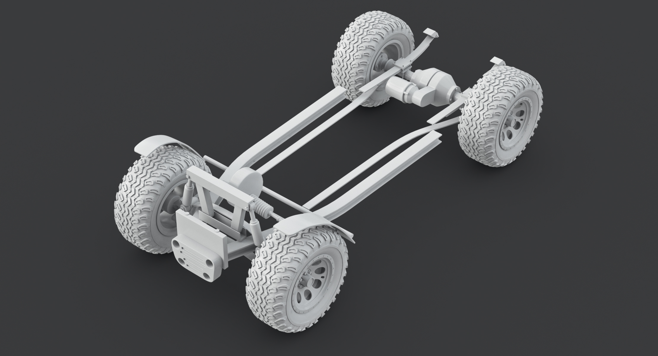 Golf car chassis frame 3D - TurboSquid 1149481