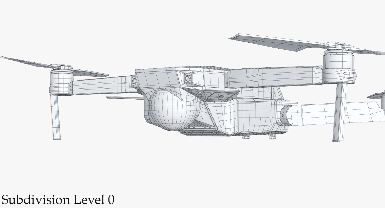 quadcopter dji mavic pro 4 3d model