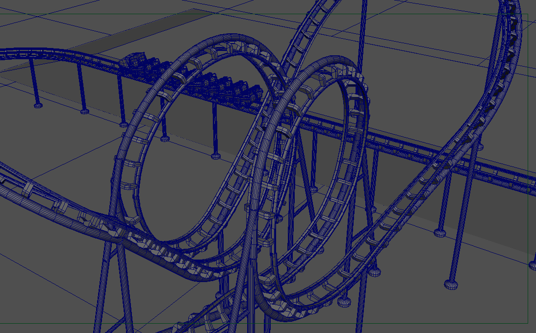 3d model roller coaster