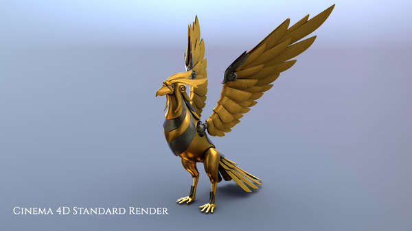 3d mechanical phoenix model