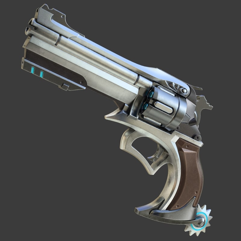 realistic mccree gun 3d model