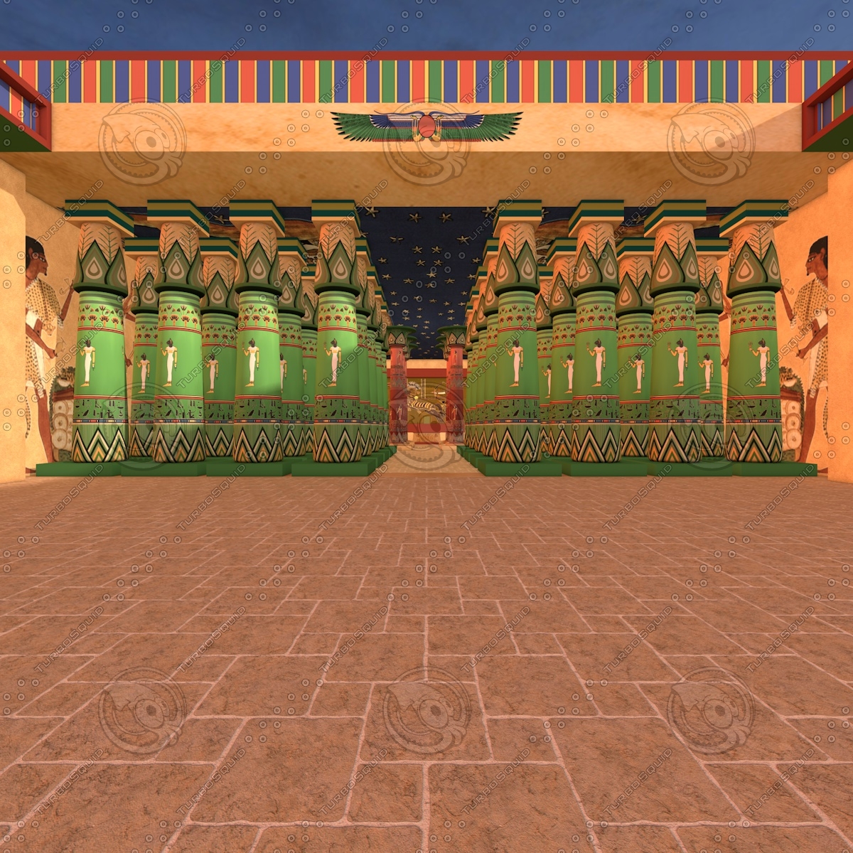 3d c4d luxor temple