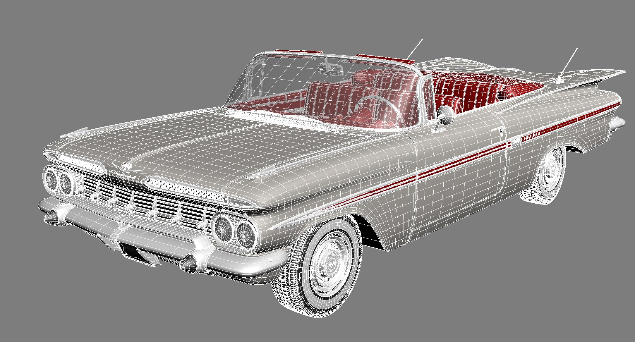 3d chevrolet impala convertible 1959 model