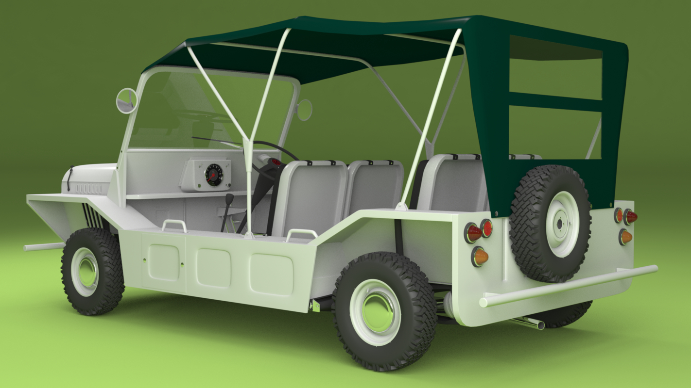 austin mini moke 3d model