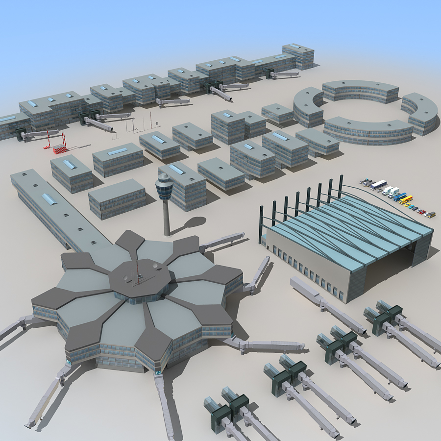 airport elements module 3d model