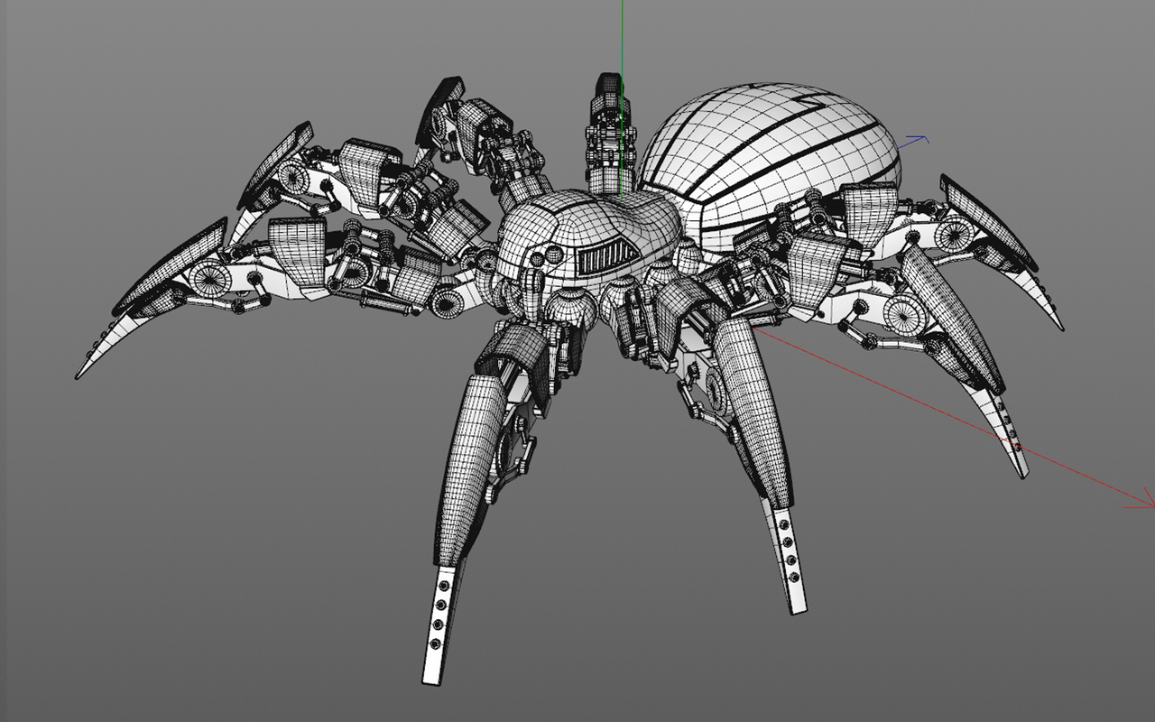 3d c4d robot spider