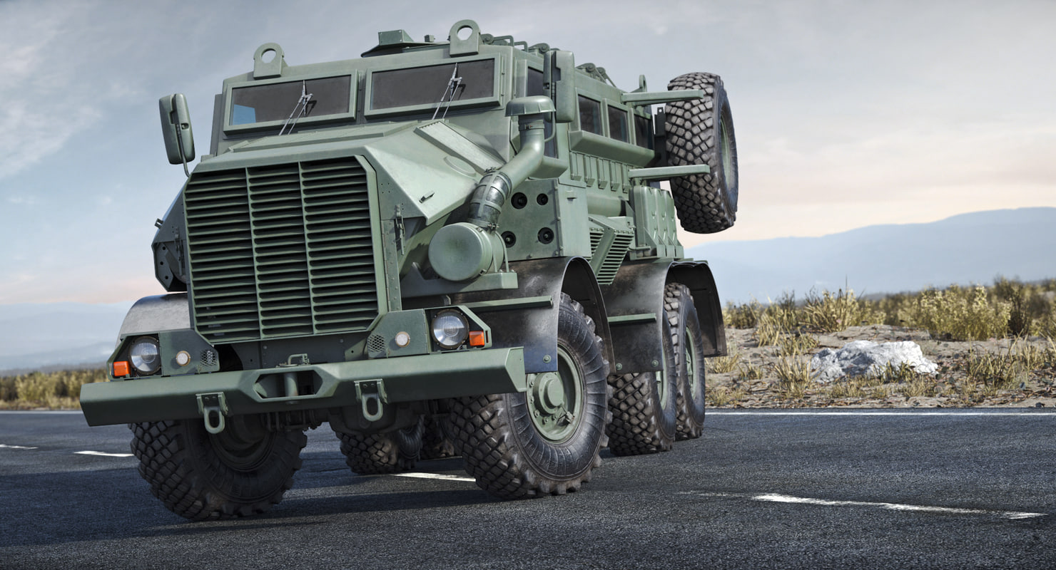 3d truck military casspir mk model